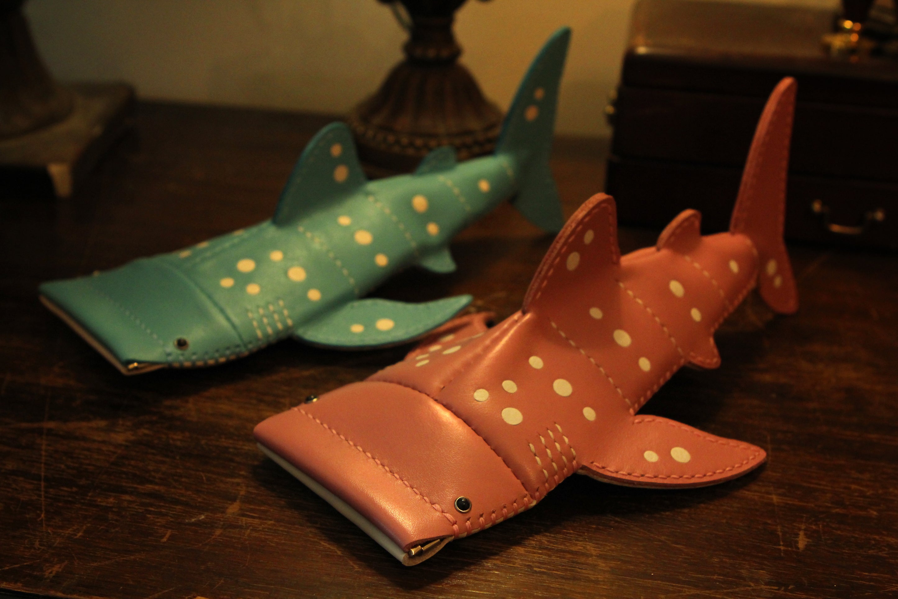 Handmade Leather Whale Shark Pencil Case / Crossbody Bag | Made-to-ord ...